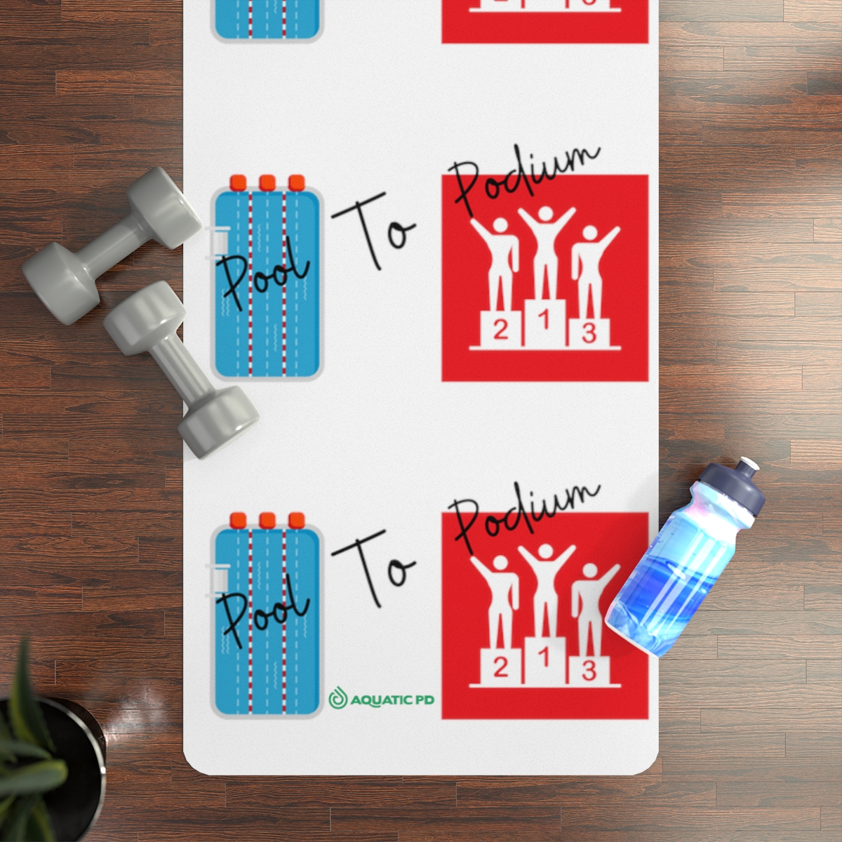 Pool to Podium Rubber Yoga Mat - Aquatic PD